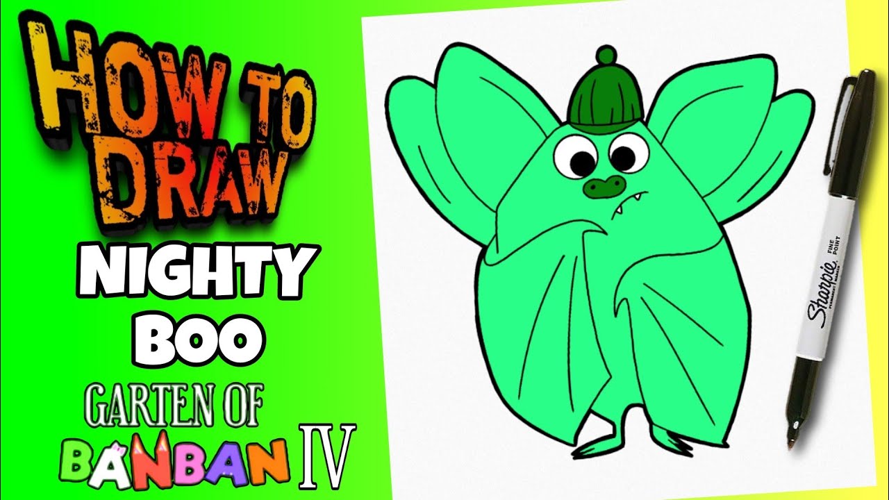 HOW TO DRAW GARTEN OF BANBAN 4 ( NIGHTY BOO ) como dibujar garten of ...