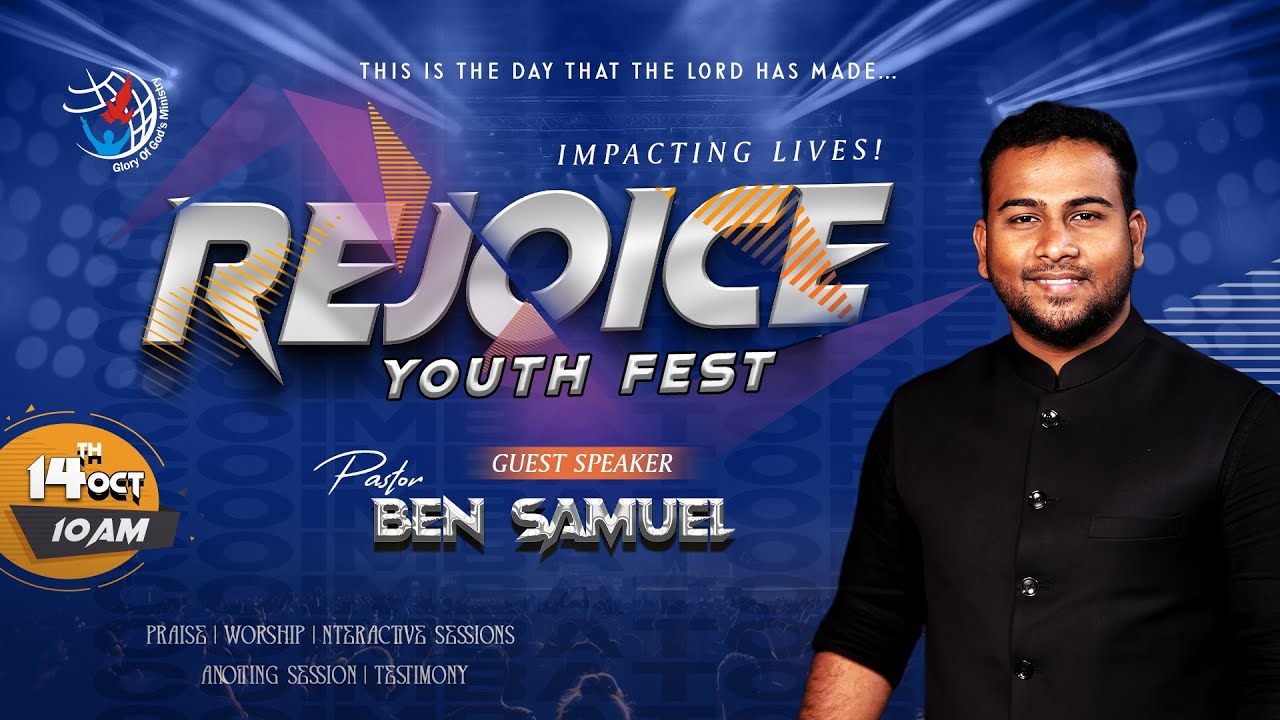 Rejoice Youth Fest | Ps. Ben Samuel | Ps. Ananda Kumar | 14.10.2023 ...