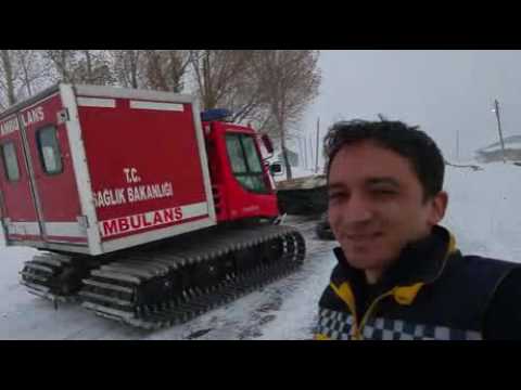 Kar Paletli Ambulans ile Hasta Kurtarma