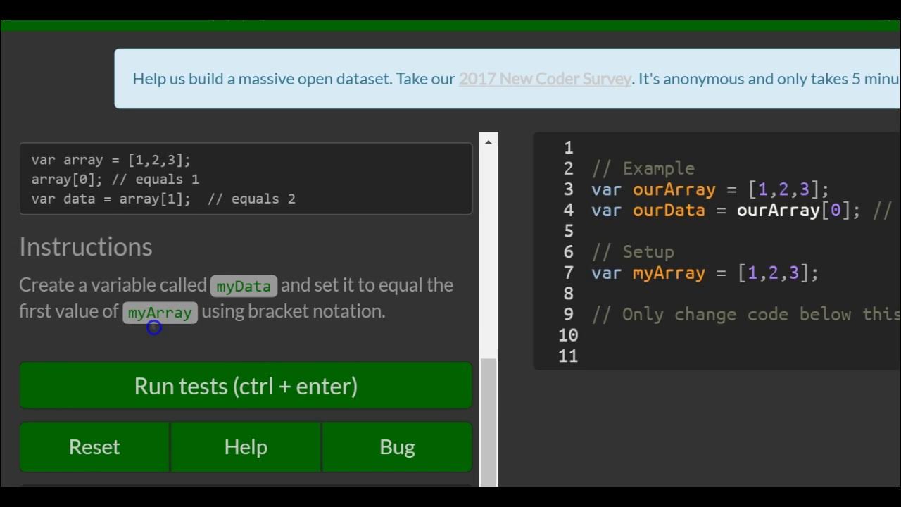 Access Array Data with Indexes, freeCodeCamp Basic Javascript - YouTube