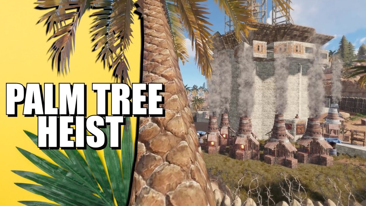 I CLIMBED a PALM TREE to STEAL A ZERGS LOOT | Rust Solo Survival (1 of ...