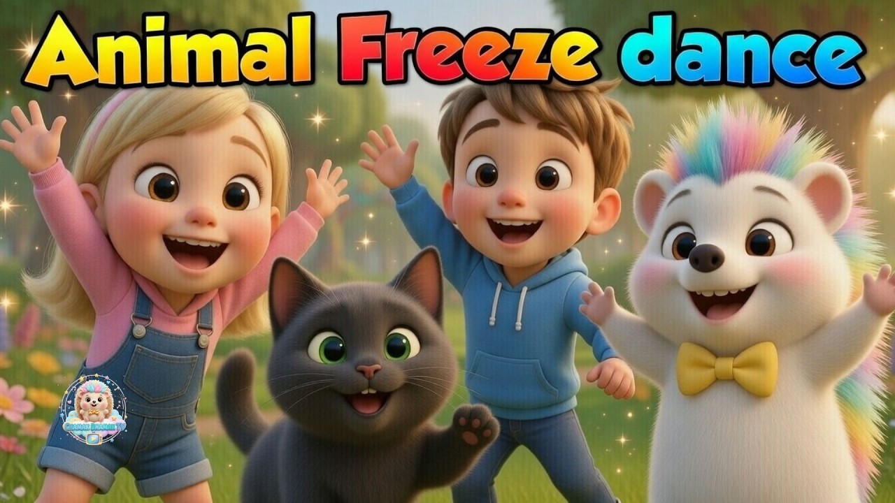 Animal Freeze dance for Kids | Fun Animal Actions & Freeze Challenge 🐸🐱 ...