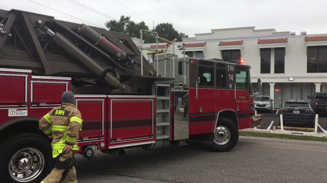 Tampa Fire Rescue Tower 14 Responding And Returning + Tones - YouTube