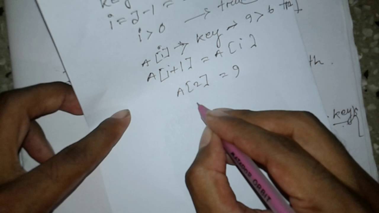 Insertion Sort Algorithm In Bangla Youtube