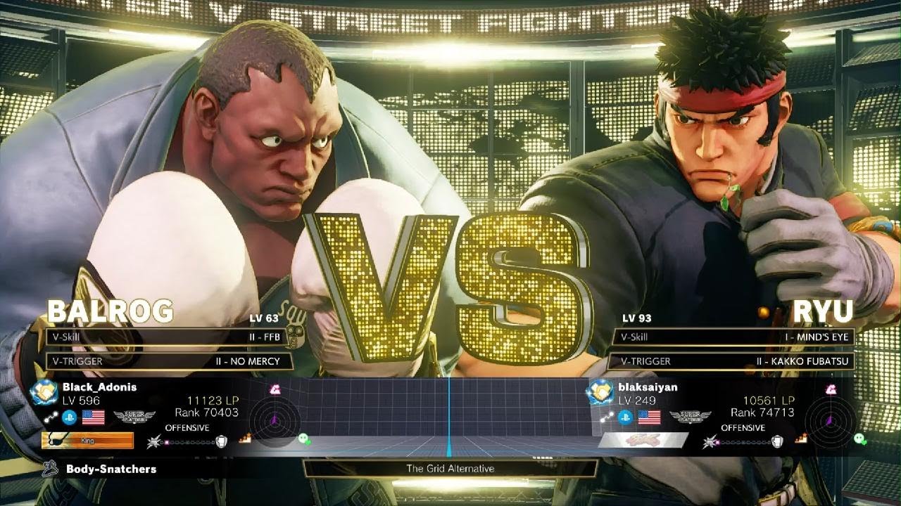 SFV CE blaksaiyan : Ryu vs Balrog - Ggs Black_Adonis!1 - YouTube