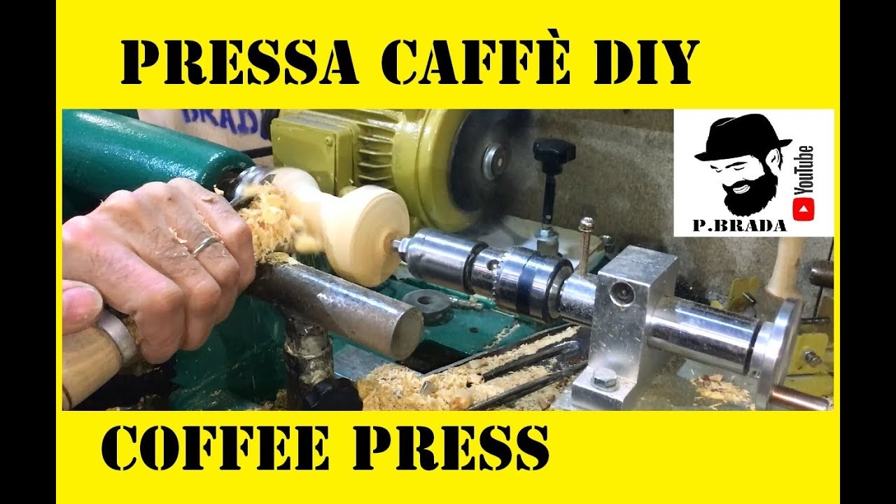 Espresso Coffe Press on the Lathe DIY - YouTube