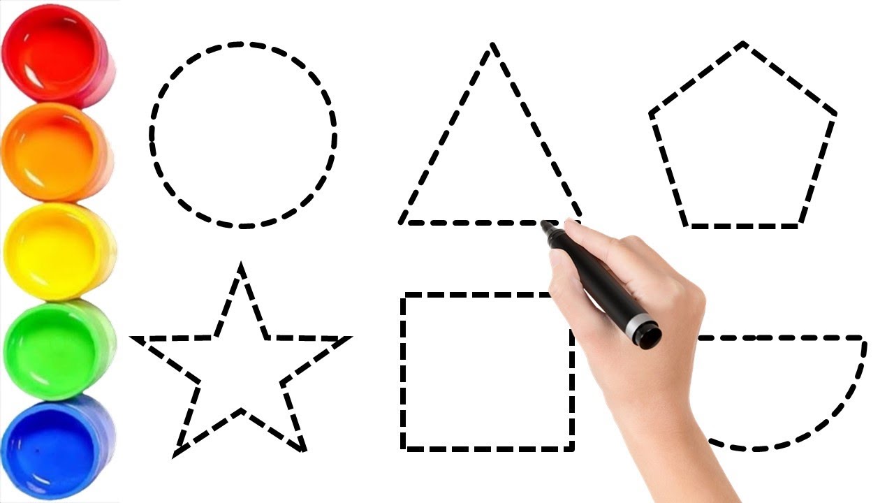 2D Shapes drawing activity video for Preschool kids & Toddlers,learn to ...