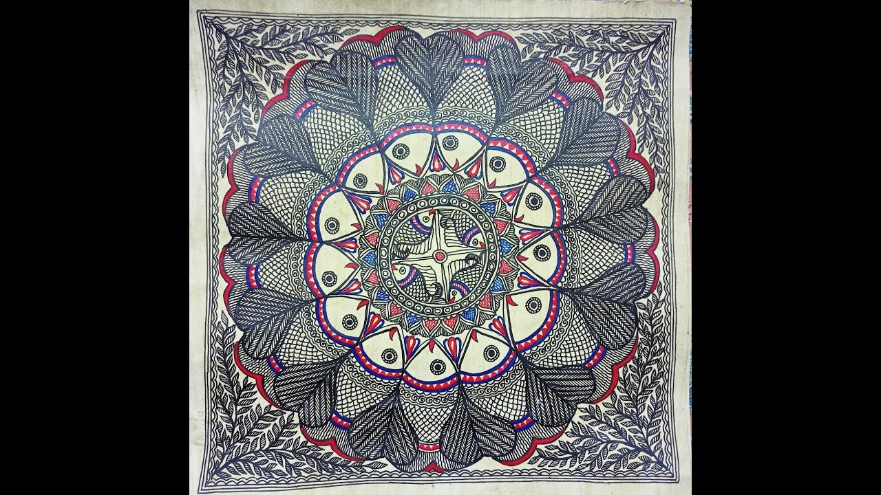 Machli ki Raas Leela - Mithila Painting : Day 2 - YouTube