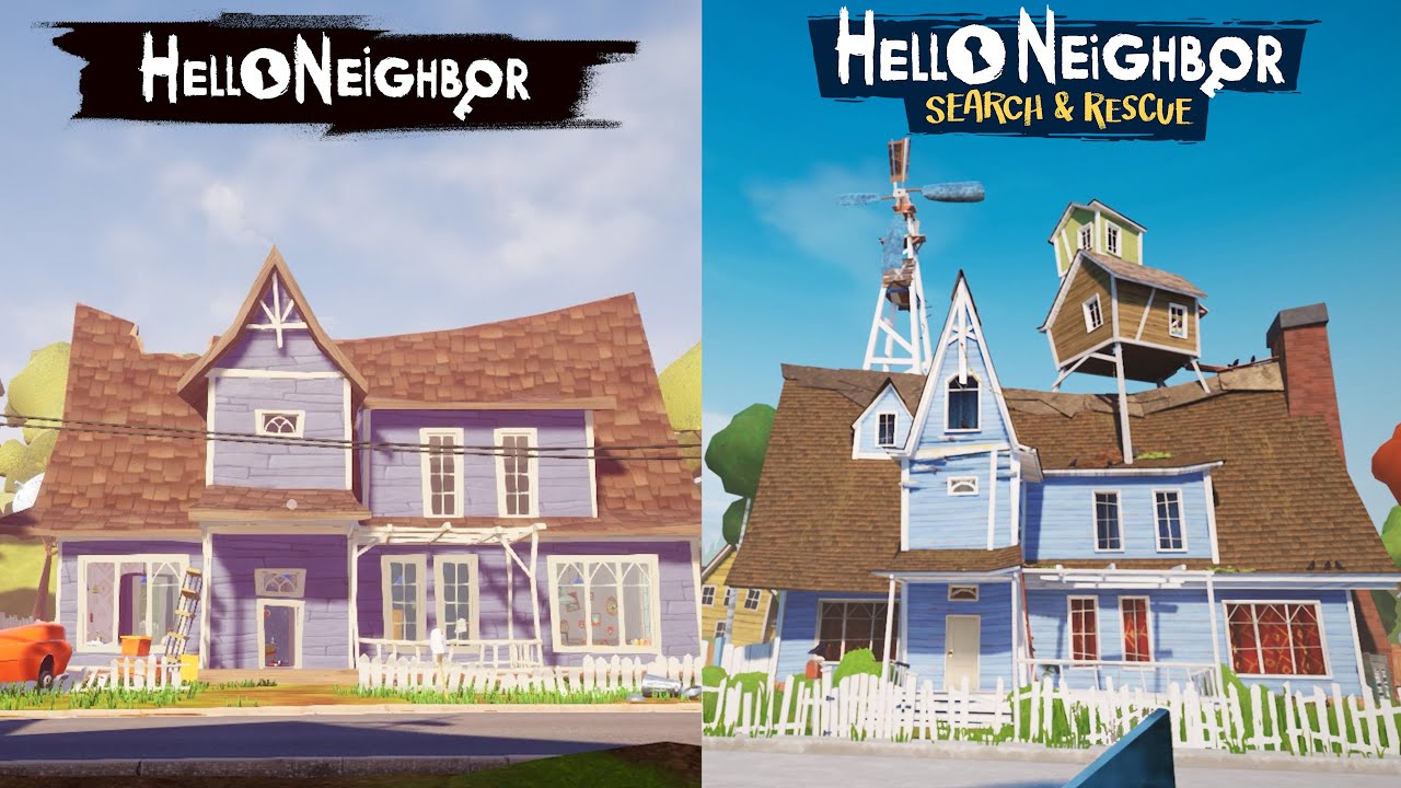 HELLO NEIGHBOR vs HELLO NEIGHBOR VR Comparison! - YouTube