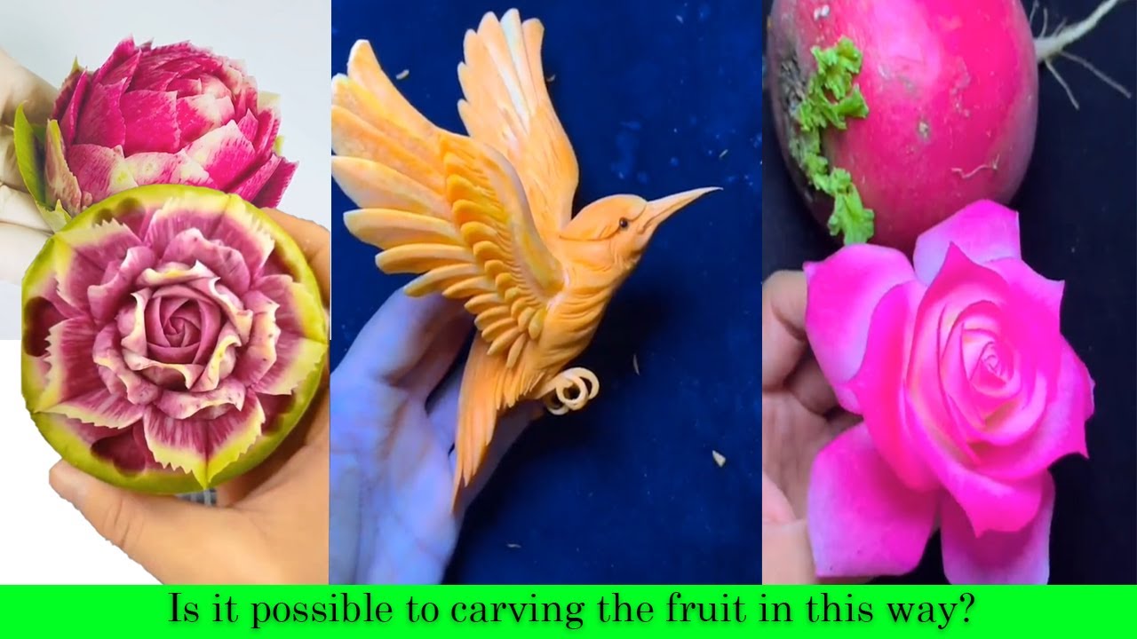 How to make, easy watermelon fruit carving design, ideas and cutting ...