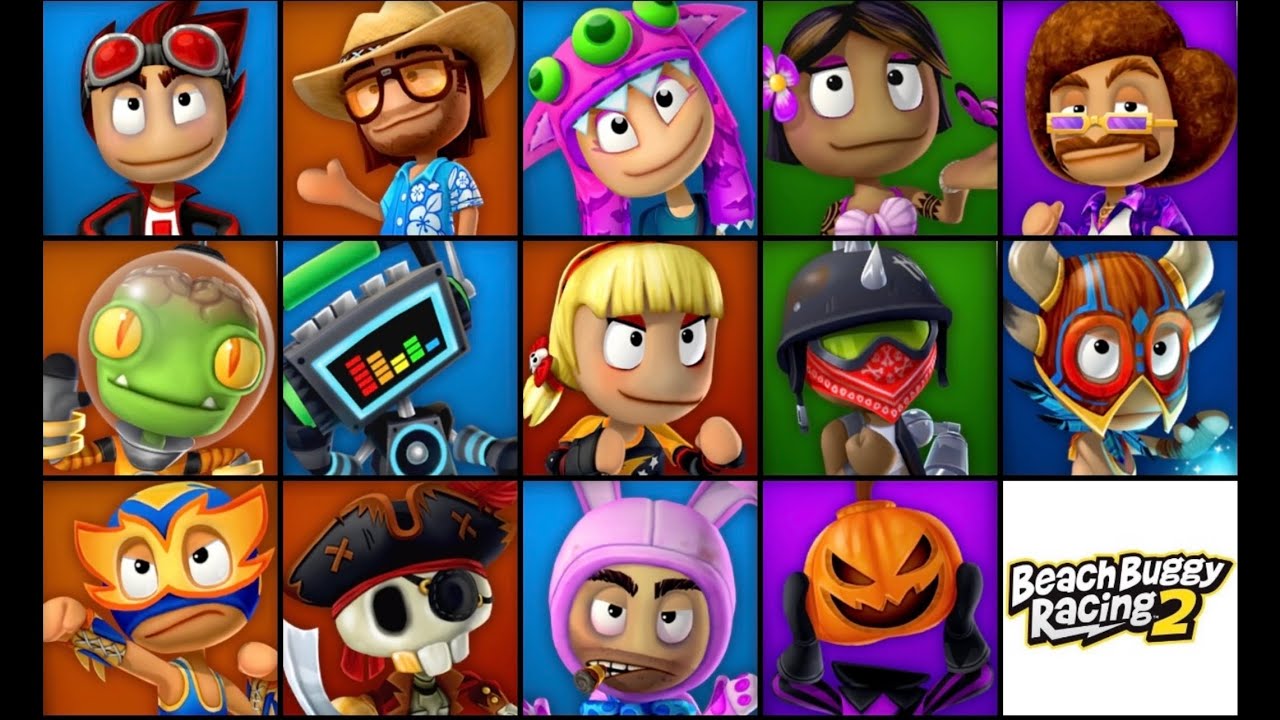 Beach Buggy Racing 2：All characters - YouTube