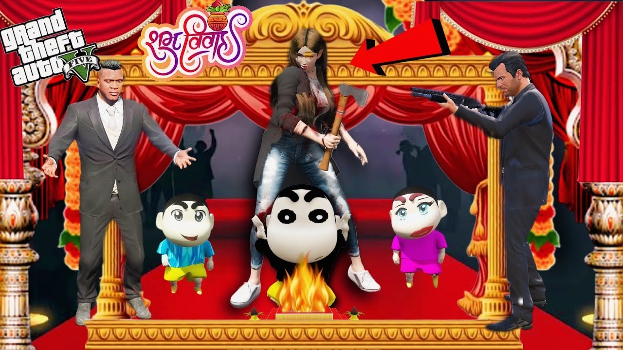 Franklin & Shinchan Got Married in GTA 5 | Franklin Celebrating ...