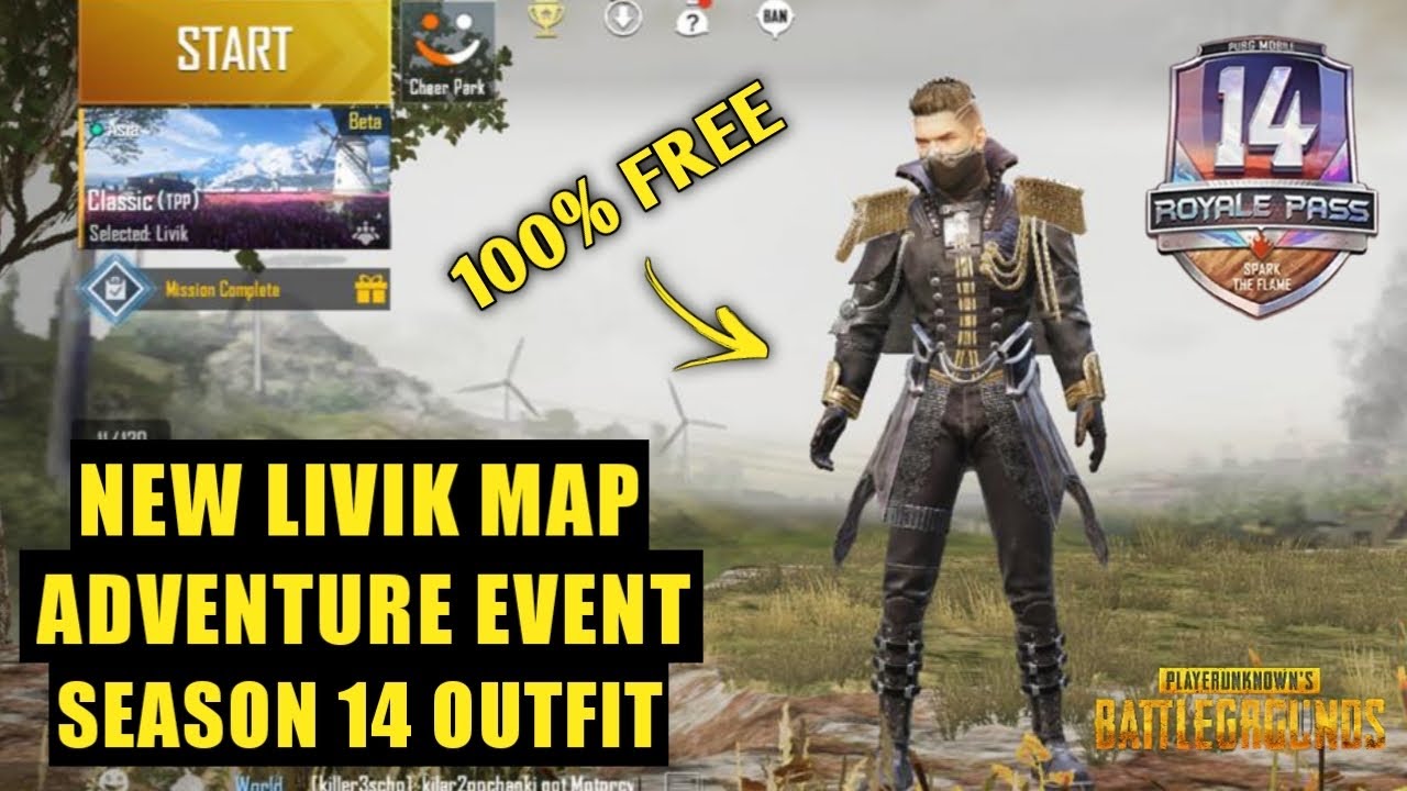 PUBG Mobile Livik Map New Event | Livik Adventure | Season 14 RP OutFit ...