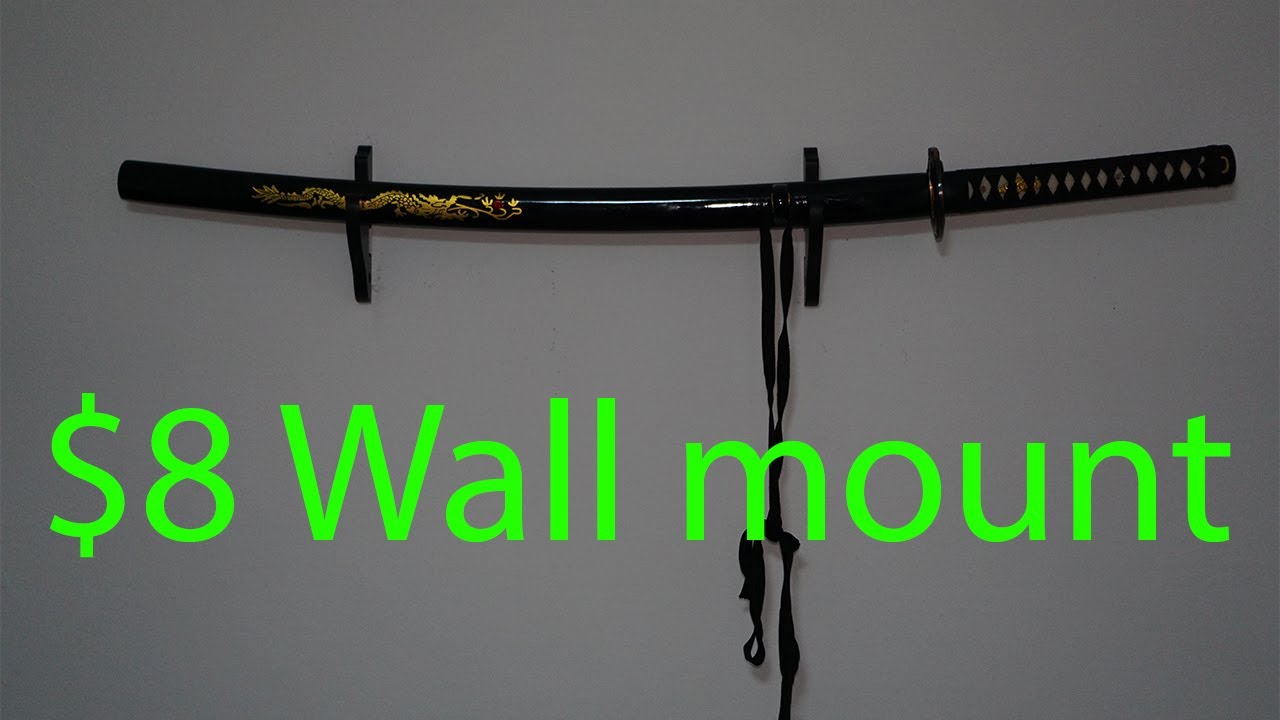How to put a katana/sword on your wall - YouTube
