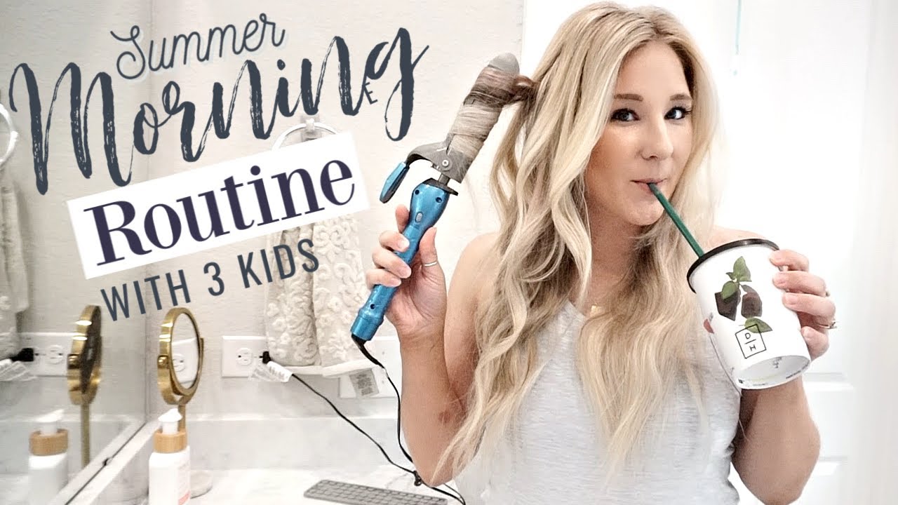 SUMMER MORNING ROUTINE WITH 3 KIDS - YouTube
