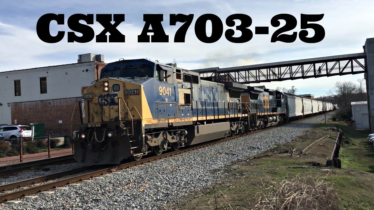 CSXT 9024 YN2 CW40-9 Leads CSX A703-25 Northbound in Marietta, GA - YouTube