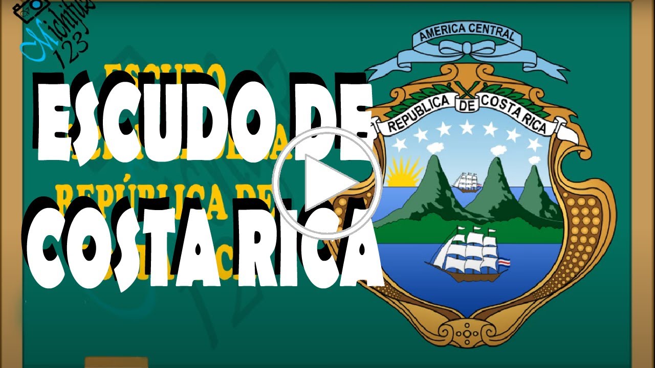 Costa Rica, partes del escudo, significado de los símbolos / Shield of ...