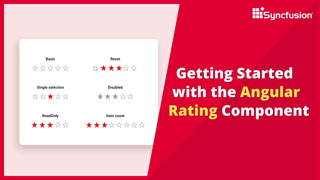 Getting Started With The Angular Rating Component Youtube
