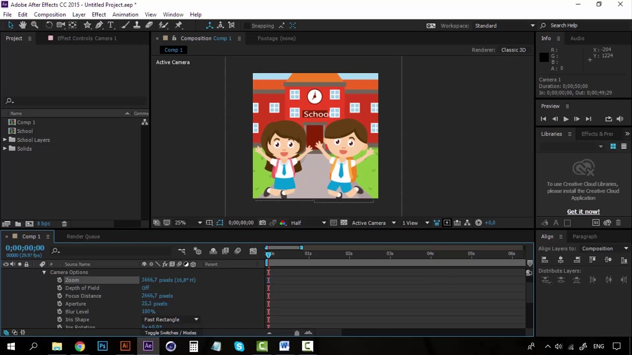 02/20 Cámaras — Motion Graphics: After Effects desde cero II_ESP - YouTube