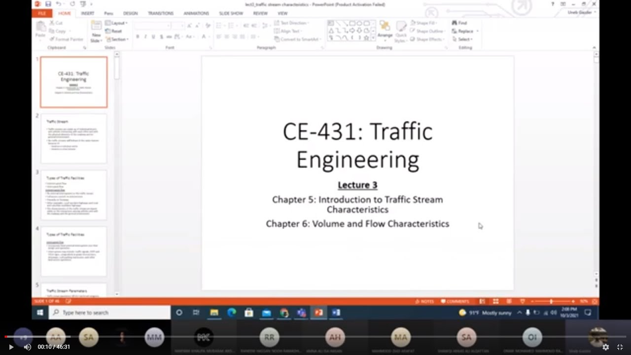 Introduction to Traffic Stream Characteristics - YouTube