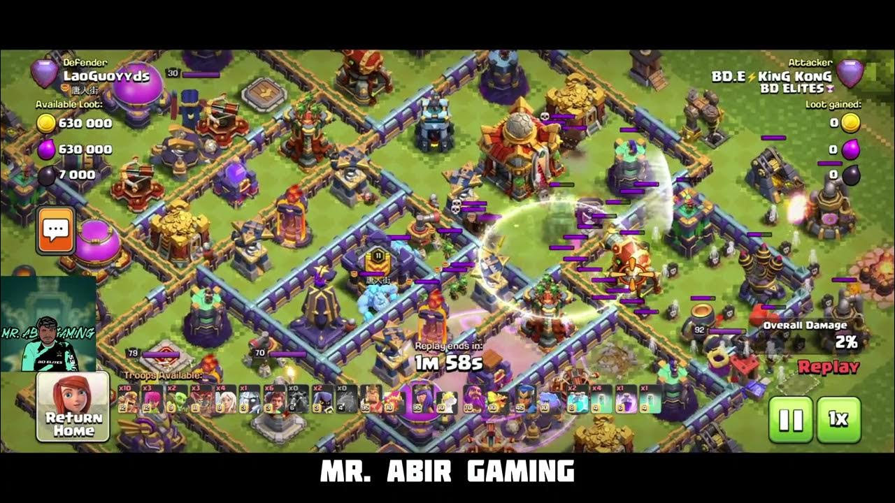 Th16 Super Archer Blimp Root Rider + Super Barbarian | Best Attack Strategy Clash of Clans ...