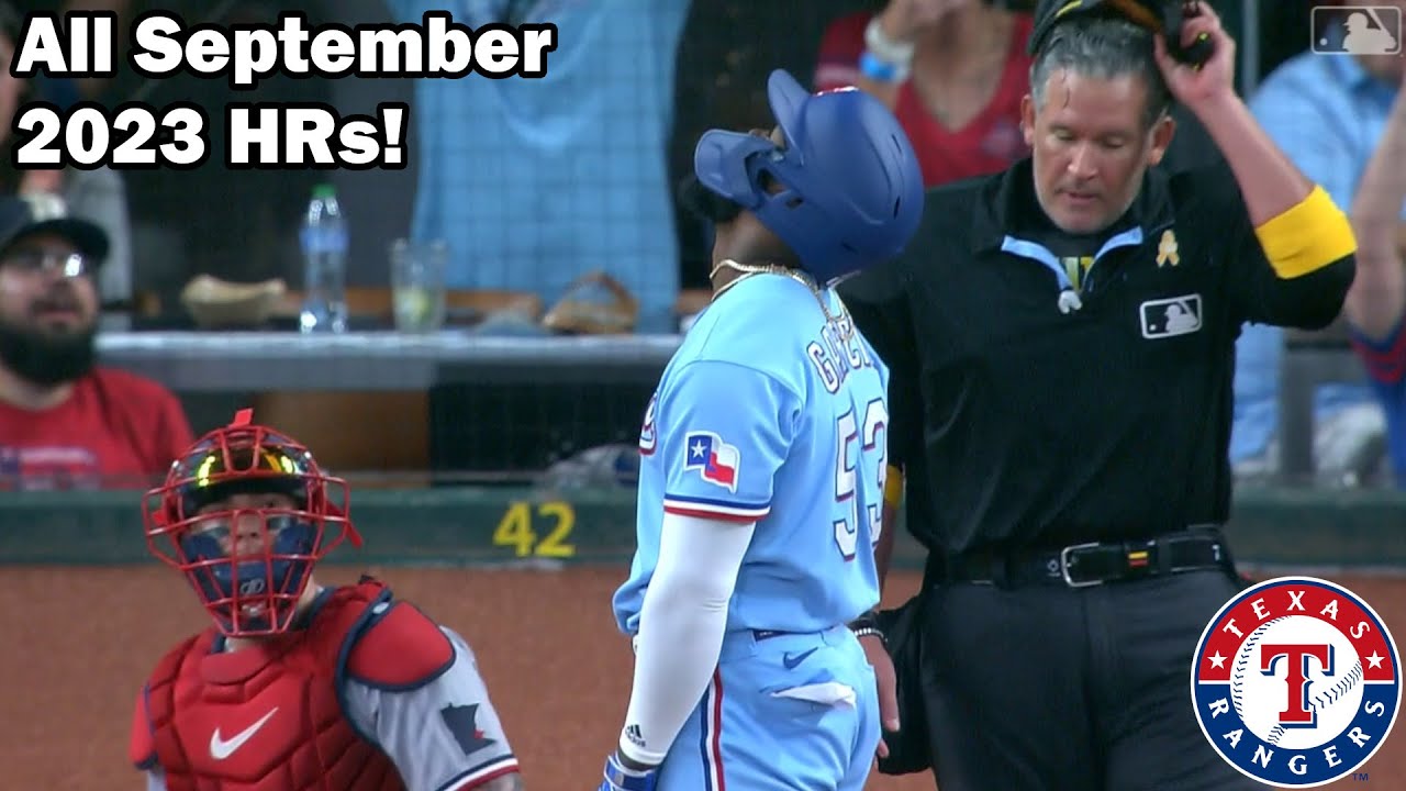 Texas Rangers: September 2023 Home Runs - YouTube
