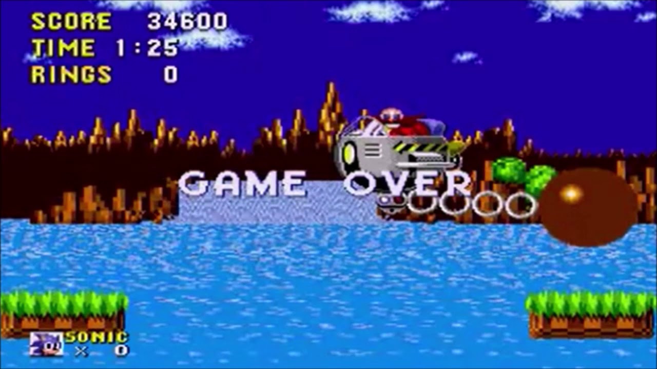 Sonic 1 & 2 Game Over Screen For Over 10 Minutes - YouTube