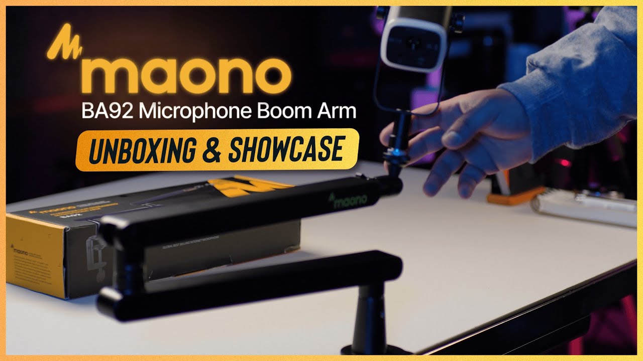 Maono Microphone Boom Arm BA92 | Unboxing & Showcase - YouTube