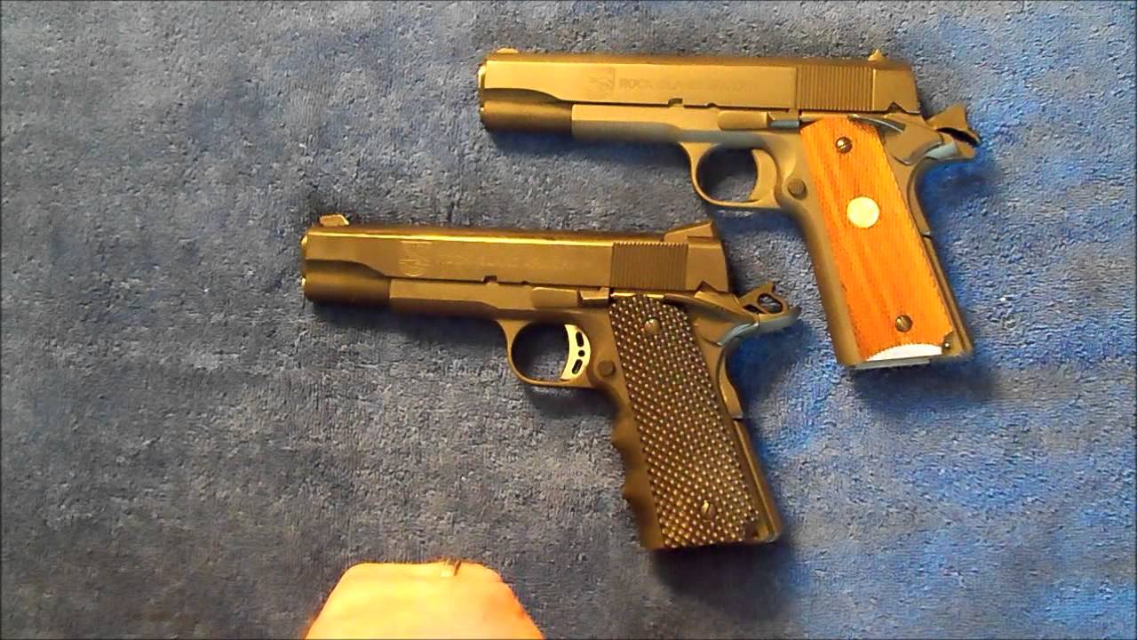 1911: Rock Island Tactical vs. GI models - YouTube