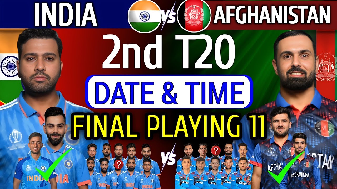 India vs Afghanistan 2nd T20 Playing 11। Ind vs Afg T20 Playing 11 ...
