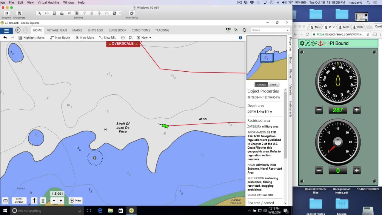 Underwater rock warning using ENC - YouTube