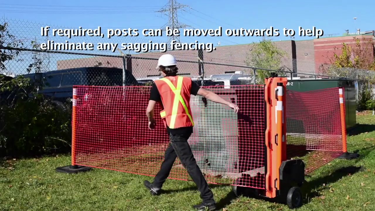 Rapid Roll Portable Safety Barrier - YouTube