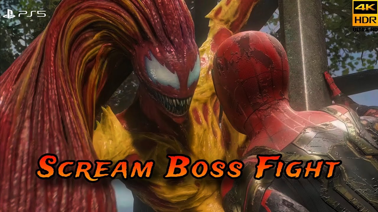 Marvel's Spider-Man 2 SCREAM Boss Fight | PS5 4K 60 FPS HDR - YouTube