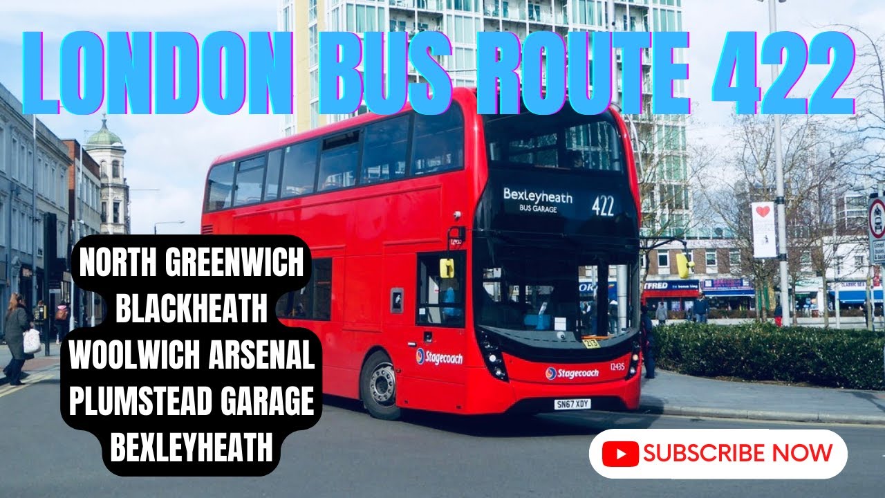 🇬🇧London 4K Bus Route Ride 422 From North Greenwich To Bexleyheath ...