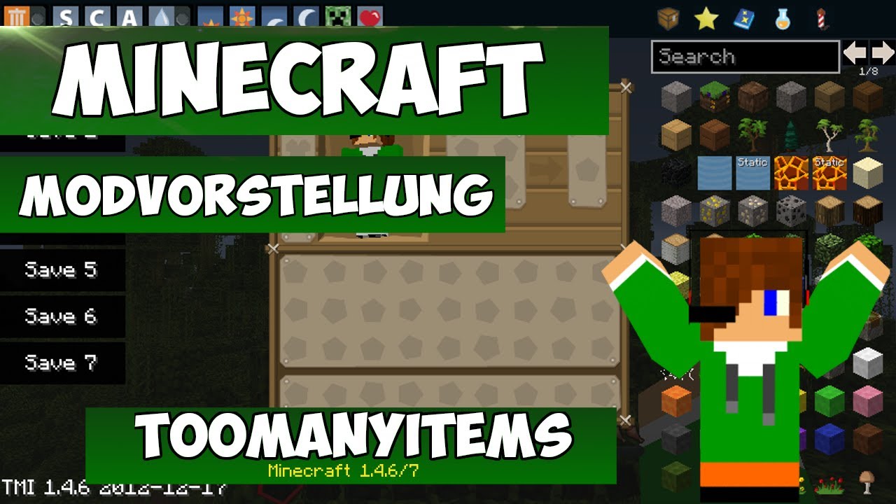 TooManyItems-Mod - MINECRAFT 1.4.6/7 - YouTube