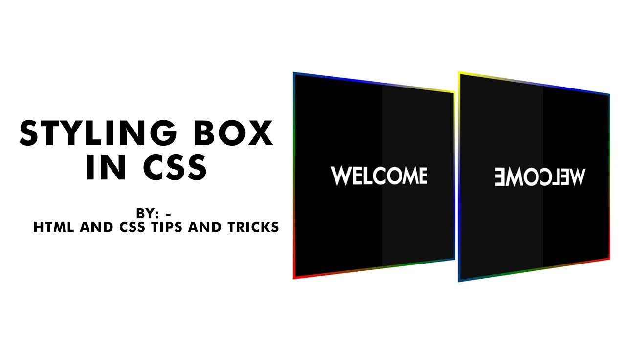 Styling Box Using Pure Css Html And Css Tips And Tricks Youtube