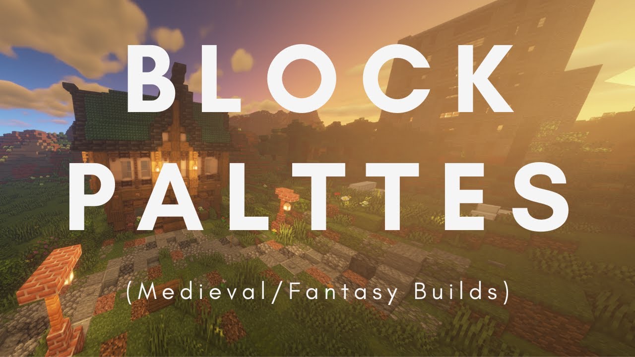 Minecraft Medieval/Fantasy Building Block Palette Ideas - YouTube