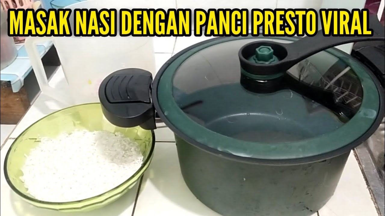TUTORIAL // MASAK NASI MENGGUNAKAN PANCI PRESTO TEFLON YANG VIRAL DI TIKTOK - YouTube