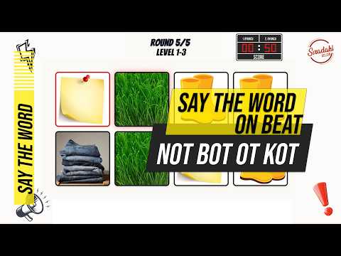 Say The Word On Beat | 2 kişilik Challenge🎵 | Seviye 1 | Not-Bot-Ot-Kot | Ritim Oyunu (Türkçe)