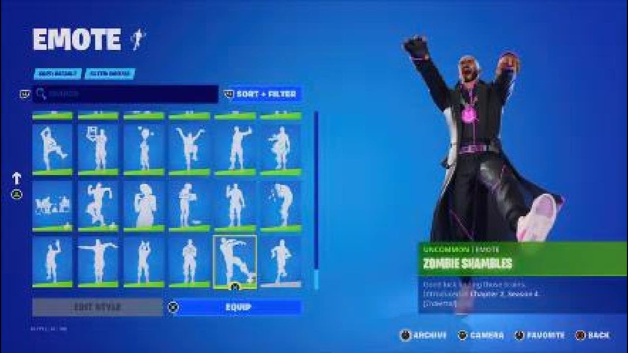 Fortnite Locker Tour (Emotes) - YouTube