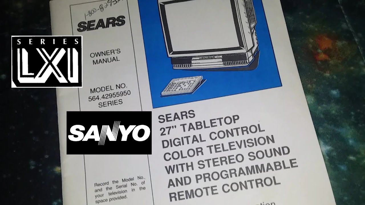 1989 Sears LXI (Sanyo) 27" tabletop color TV i got for free - YouTube