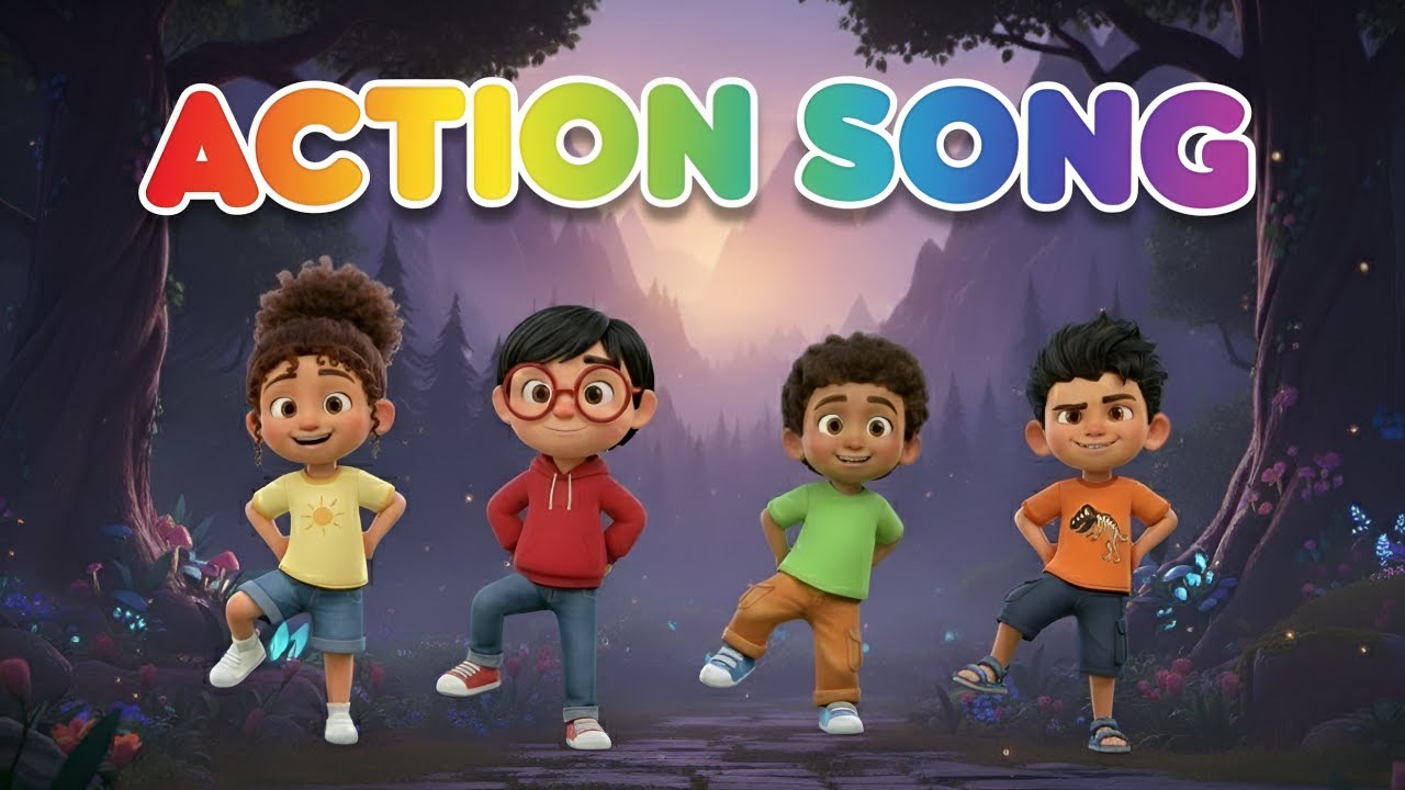 Action Song for Kids | Toddler's Body Movement Song |Clap, Stomp ...