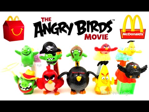 2016 McDONALD'S THE ANGRY BIRDS MOVIE 3D COMPLETE SET 10 HAPPY MEAL ...