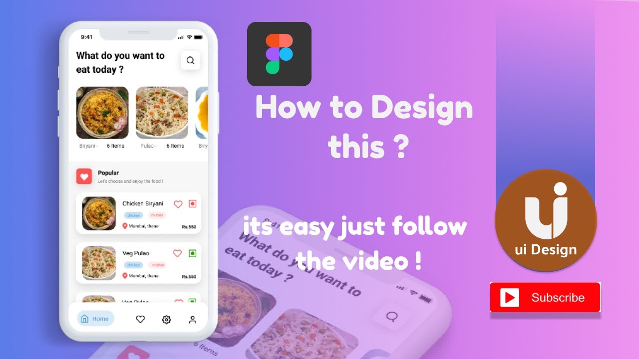 Food Ordering Mobile App in Figma | Prototype | Part 1| Mobile App ...