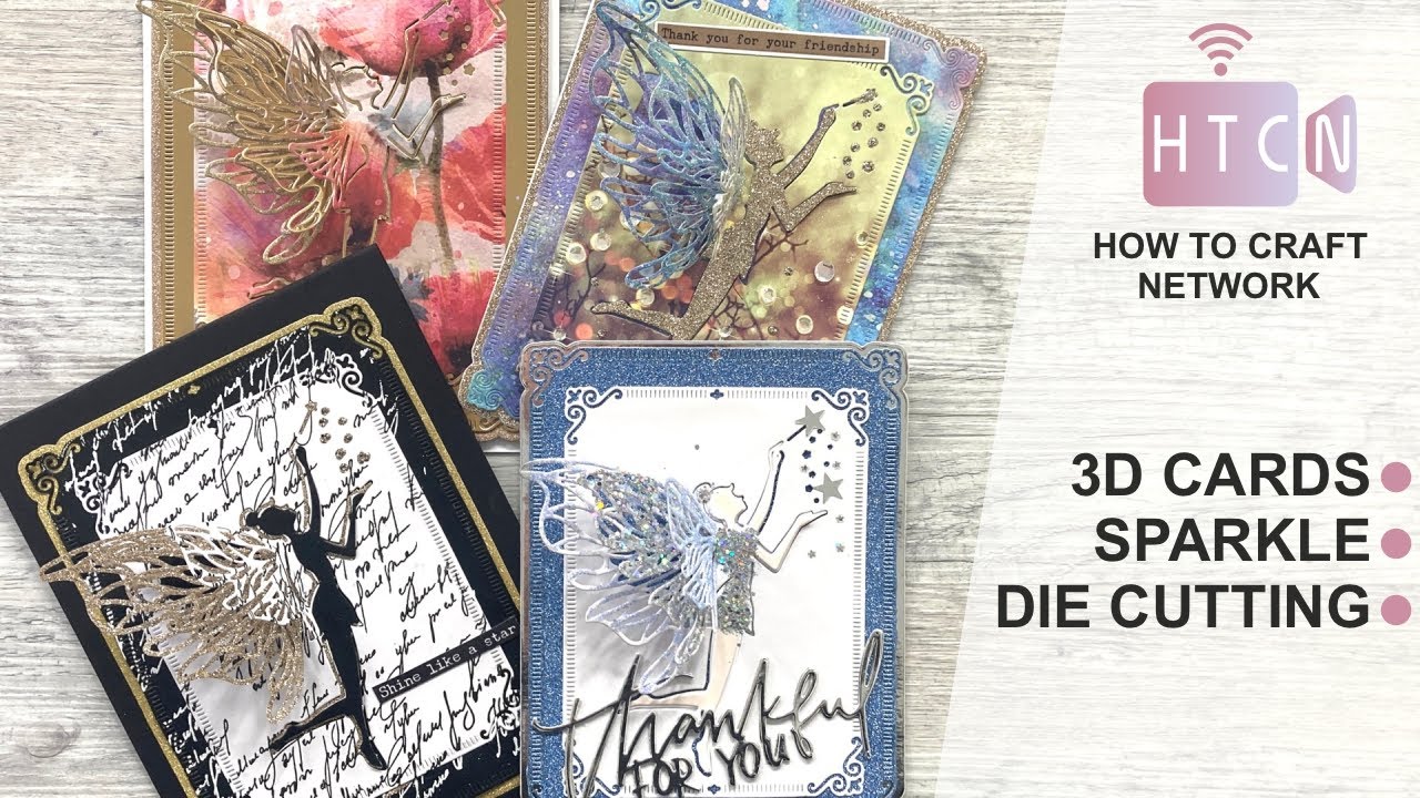 HOW TO - 3D CARDS - SPARKLE - DIE CUTTING - HANDMADE CARDS - QUICK ...