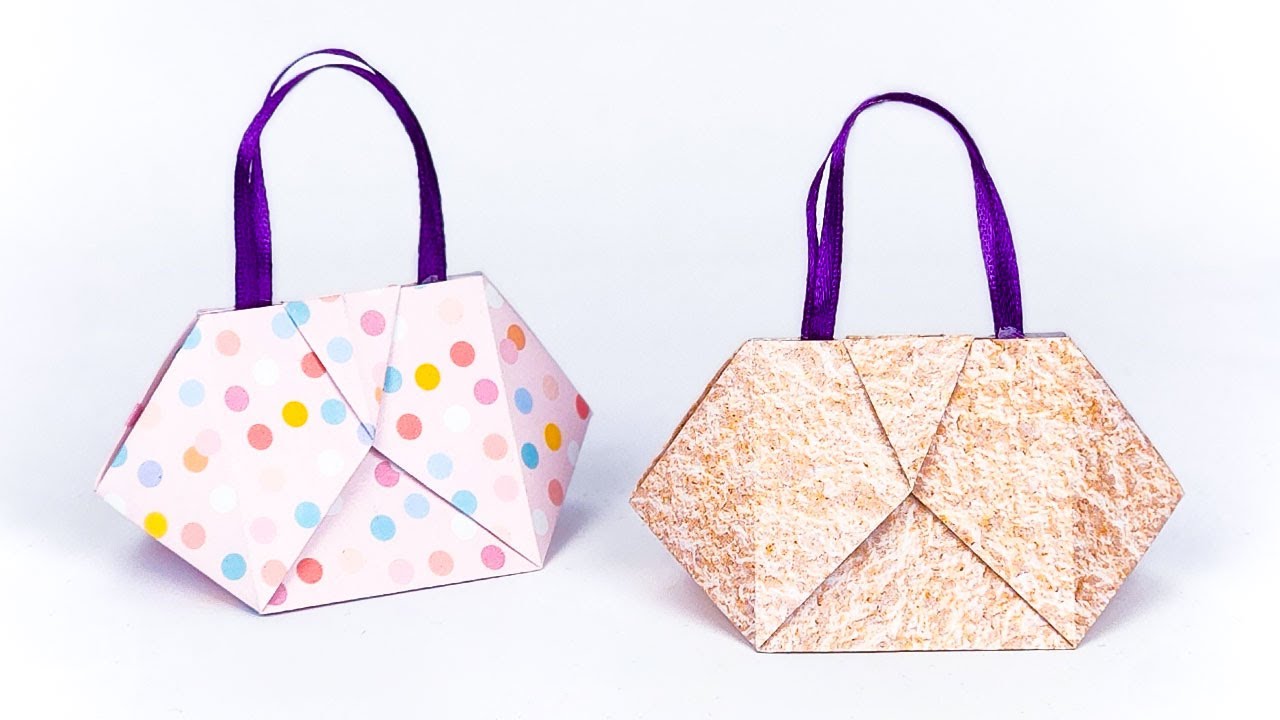 Origami Paper Handbag 👜 DIY Mini Gift Bag Craft | Simple Handmade Paper ...