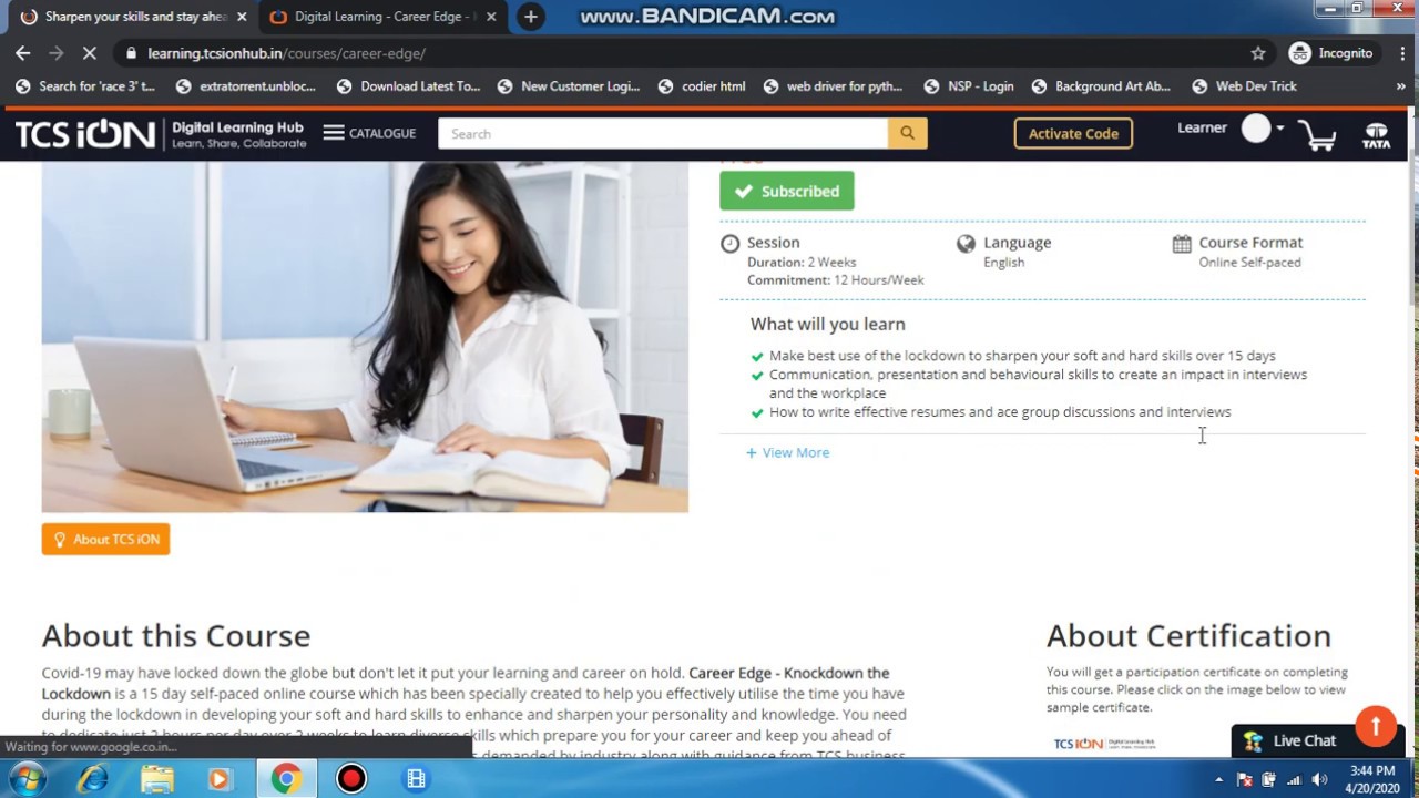 Step-By-Step Registration Process for TCS ION Free Certification Course ...