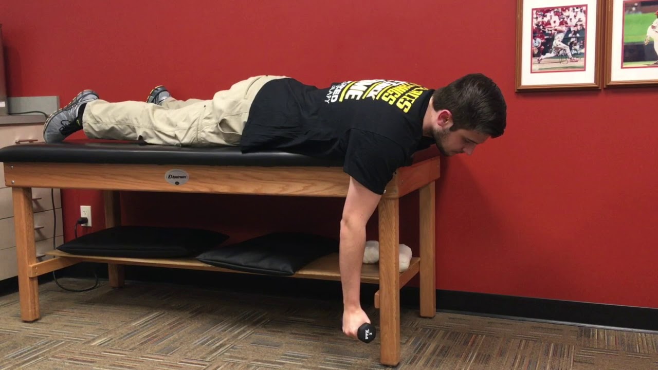 Prone Horizontal Abduction (Full ER, 100 Deg.) - YouTube