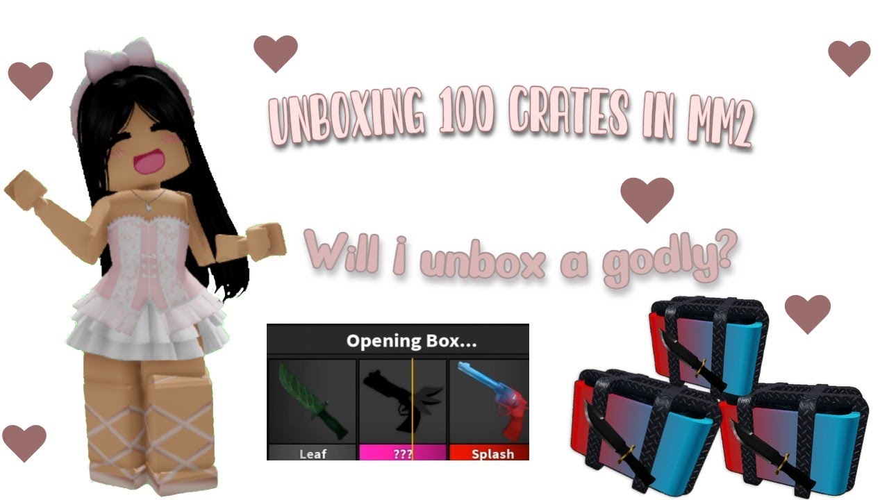 Unboxing 100 crates in Mm2! - YouTube