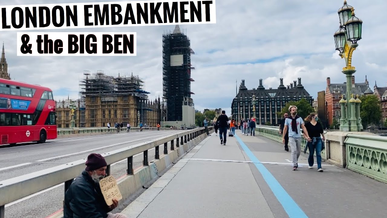 BEST PLACE IN LONDON ( London Embankment walk after lockdown. Big Ben ...